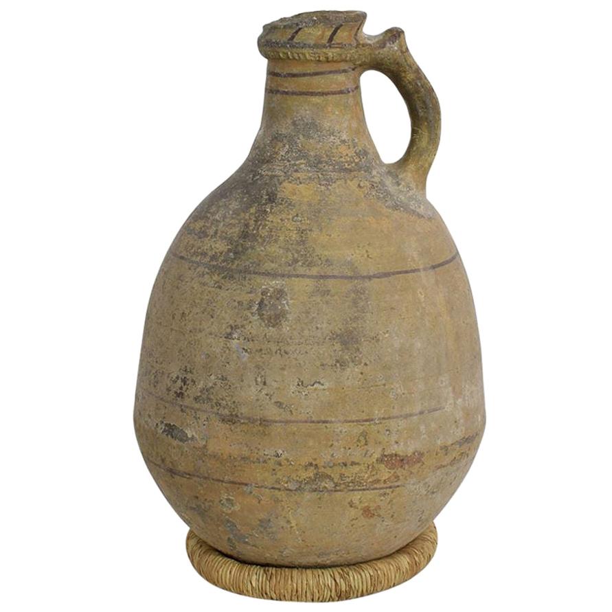 Turn of the Century Large Covered Earthenware Water Jug For Sale at 1stDibs
