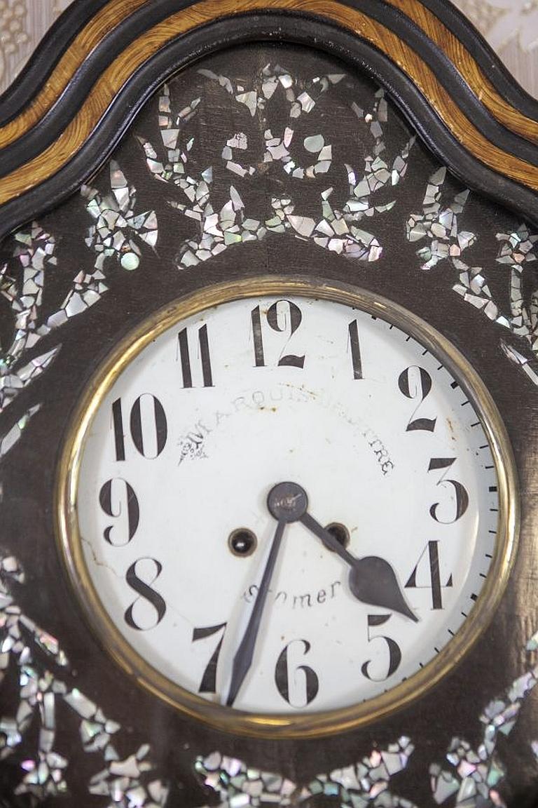 19th Century Mother-of-pearl Wall Clock For Sale at 1stDibs