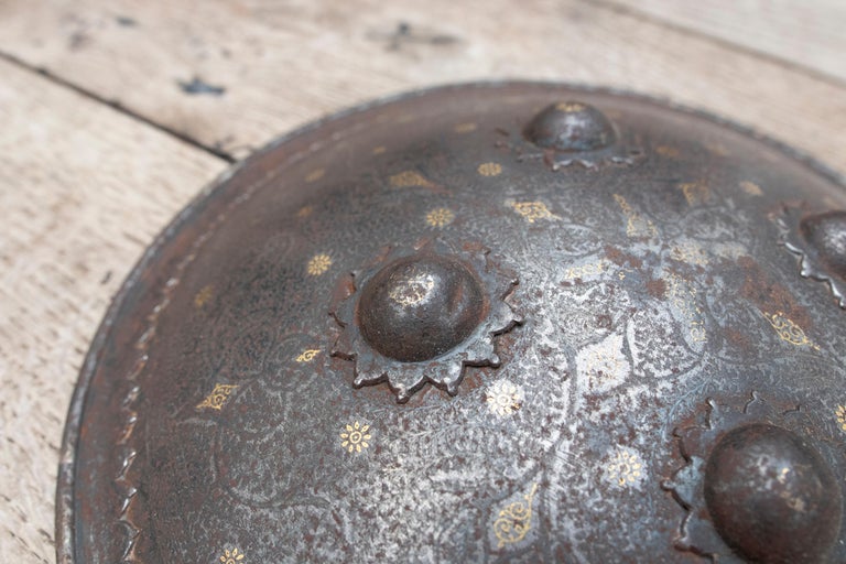 19th Century Mughal Bronze Shield with Original Protective Fabric and ...