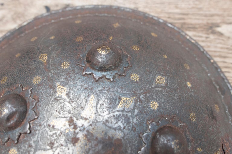 19th Century Mughal Bronze Shield with Original Protective Fabric and ...