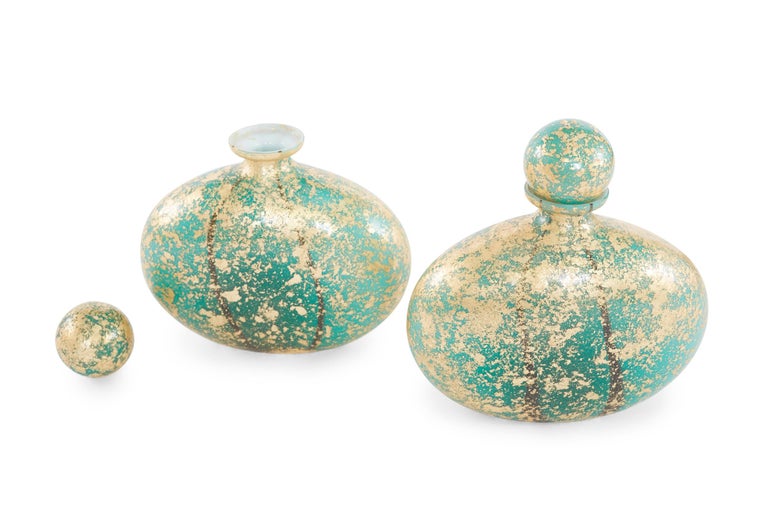 19th Century Murano Glass / Inlaid Gold Barware Set For Sale at 1stDibs