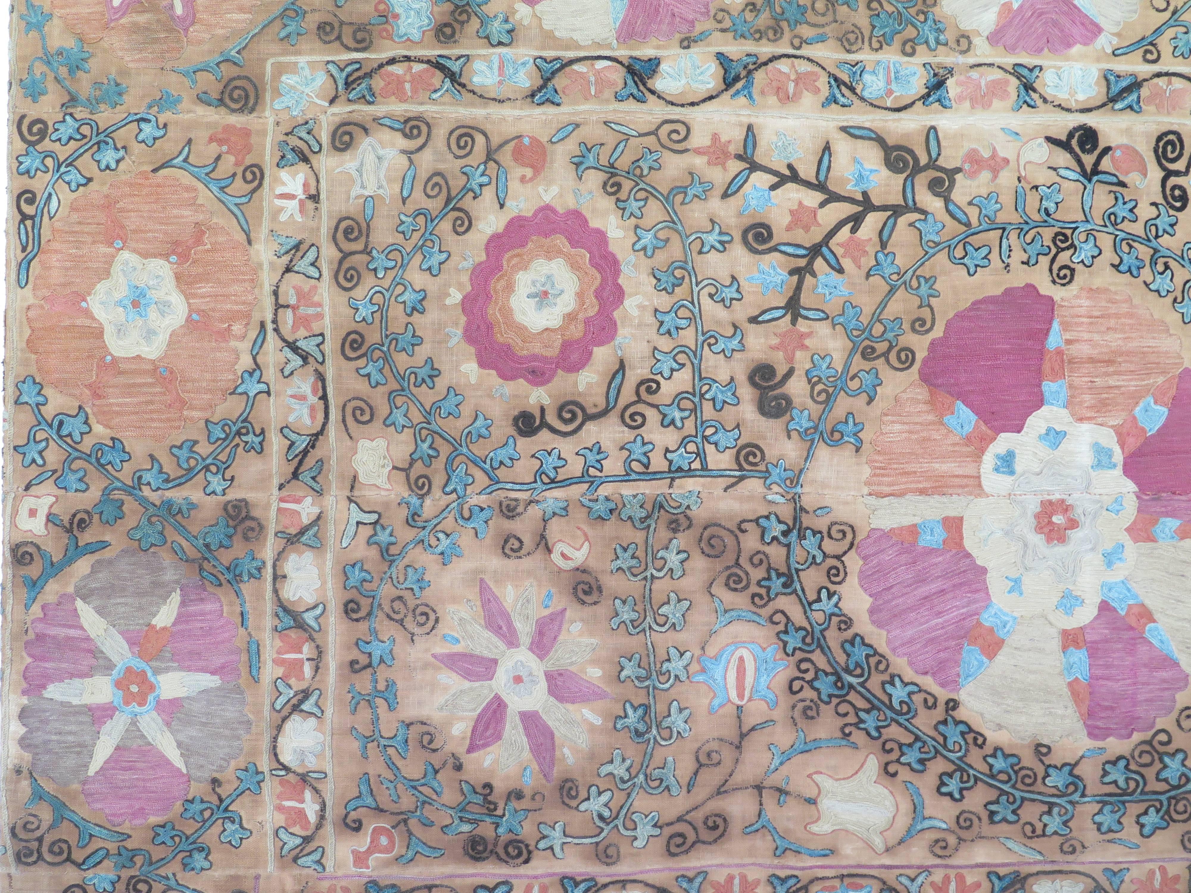 19th Century Museum Quality Suzani Textile Uzbeck For Sale at 1stDibs