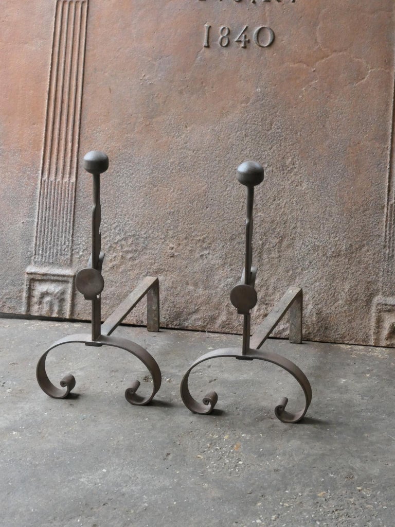 19th Century Napoleon III French Andirons For Sale at 1stDibs