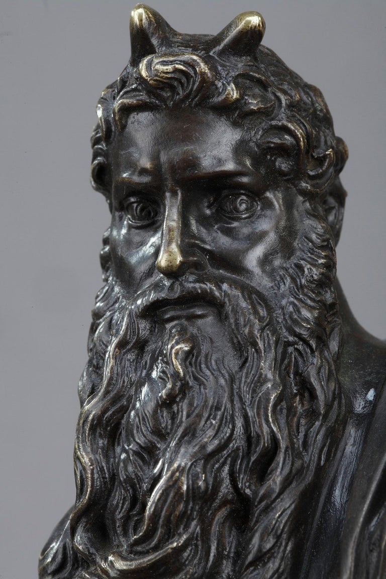 19th Century Napoleon III Marble Inkwell Moses by Michelangelo For Sale ...