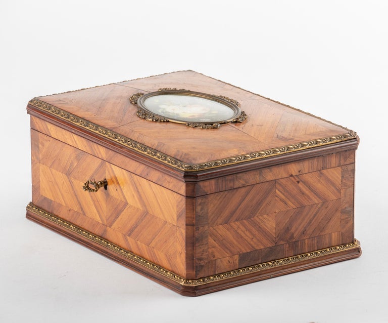 19th Century Napoleon III Marquetry Storage Box at 1stDibs