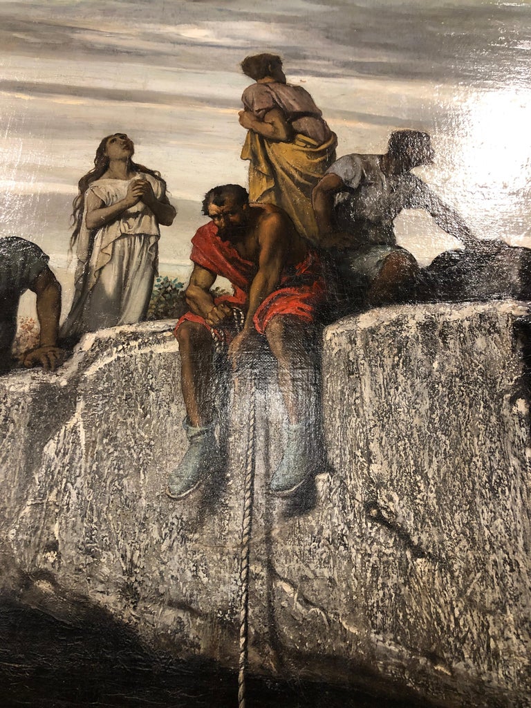 19th Century Napoleon III° Painting Benedict Masson, 1867 "Masada ...