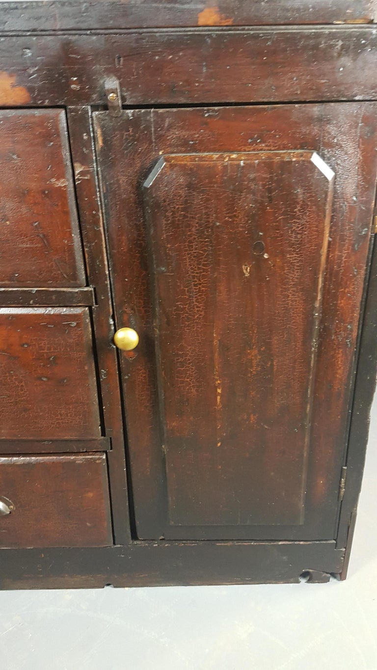 19th Century Narrow Pine Rustic Shop Counter For Sale at 1stDibs