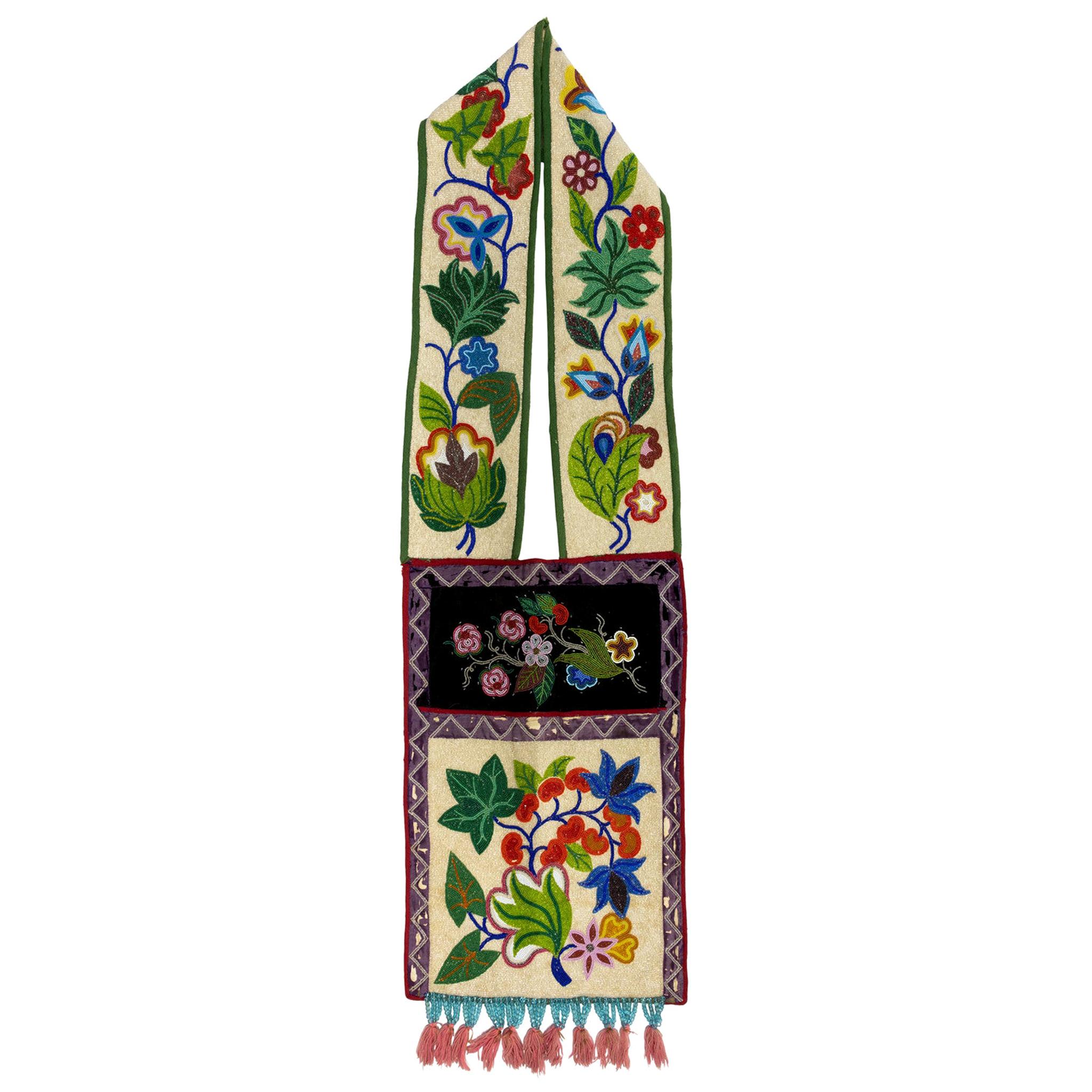 Vintage Native American Leather Bandolier Bag, Navajo, circa 1925-1950 ...