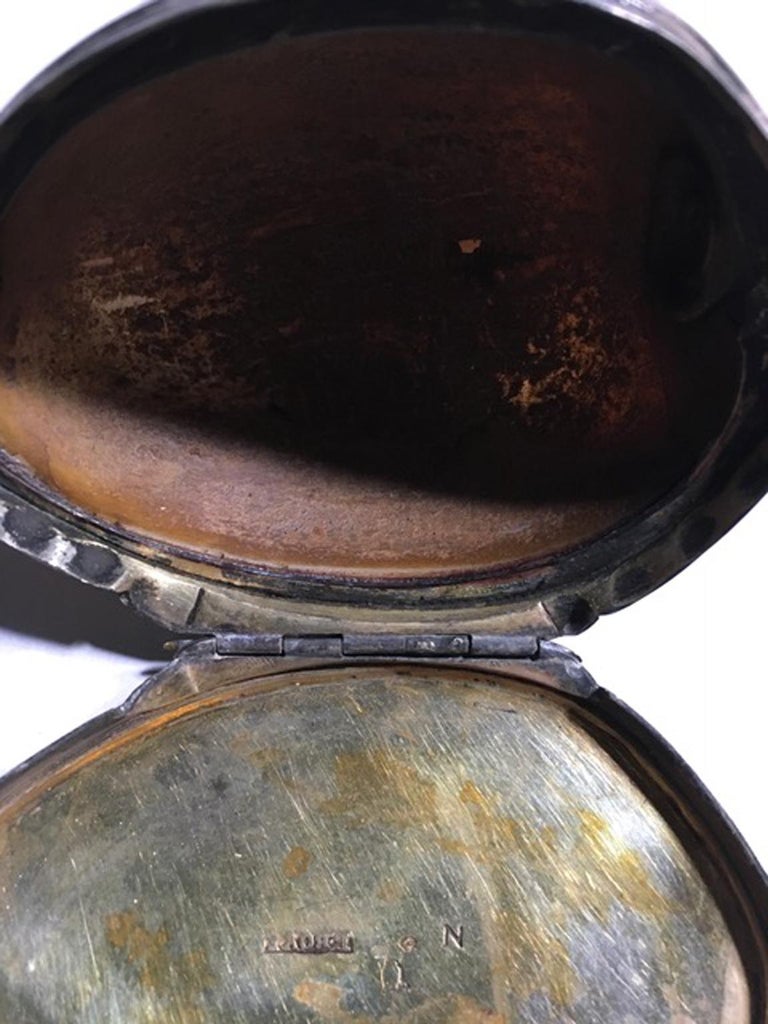 19th Century Natural Shell Mounted in Silver Box at 1stDibs