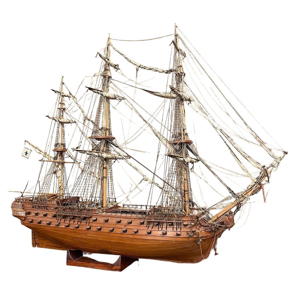 19th Century Naval Architect's Scale Model of a French 70-Gun Frigate ...