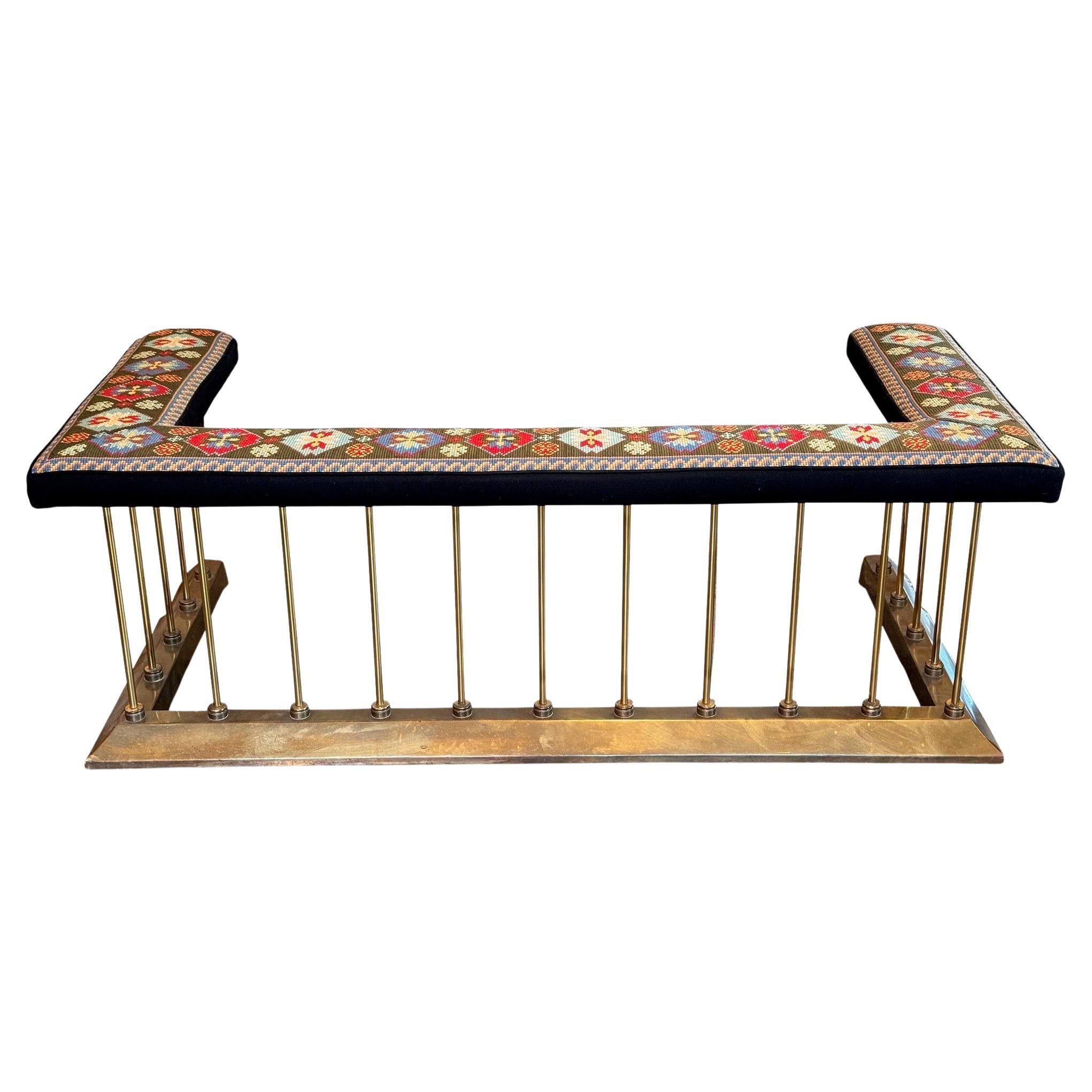 19th Century American Empire Mahogany and Needlepoint Fire Screen on ...