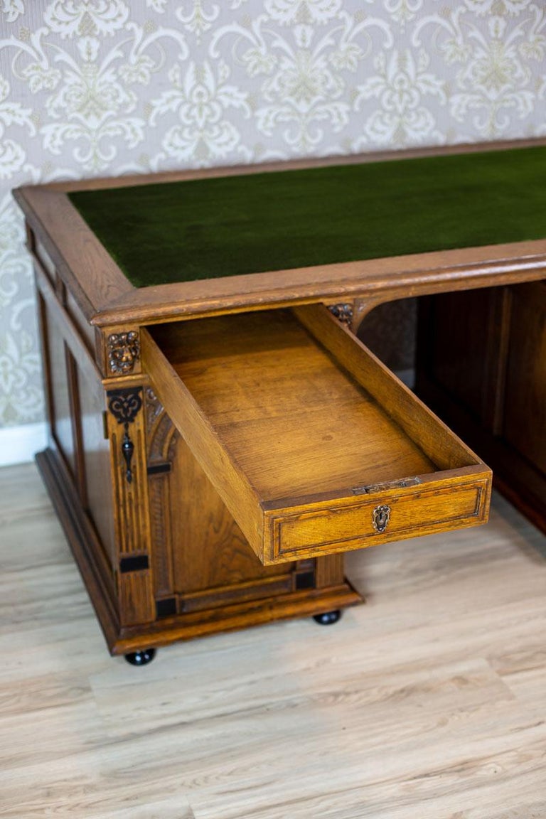 19th Century Neo-Renaissance Oak Desk at 1stDibs