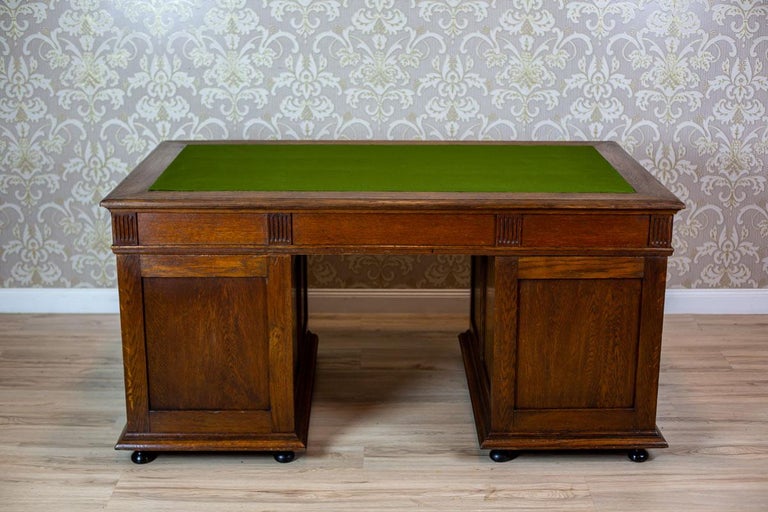 19th Century Neo-Renaissance Oak Desk at 1stDibs