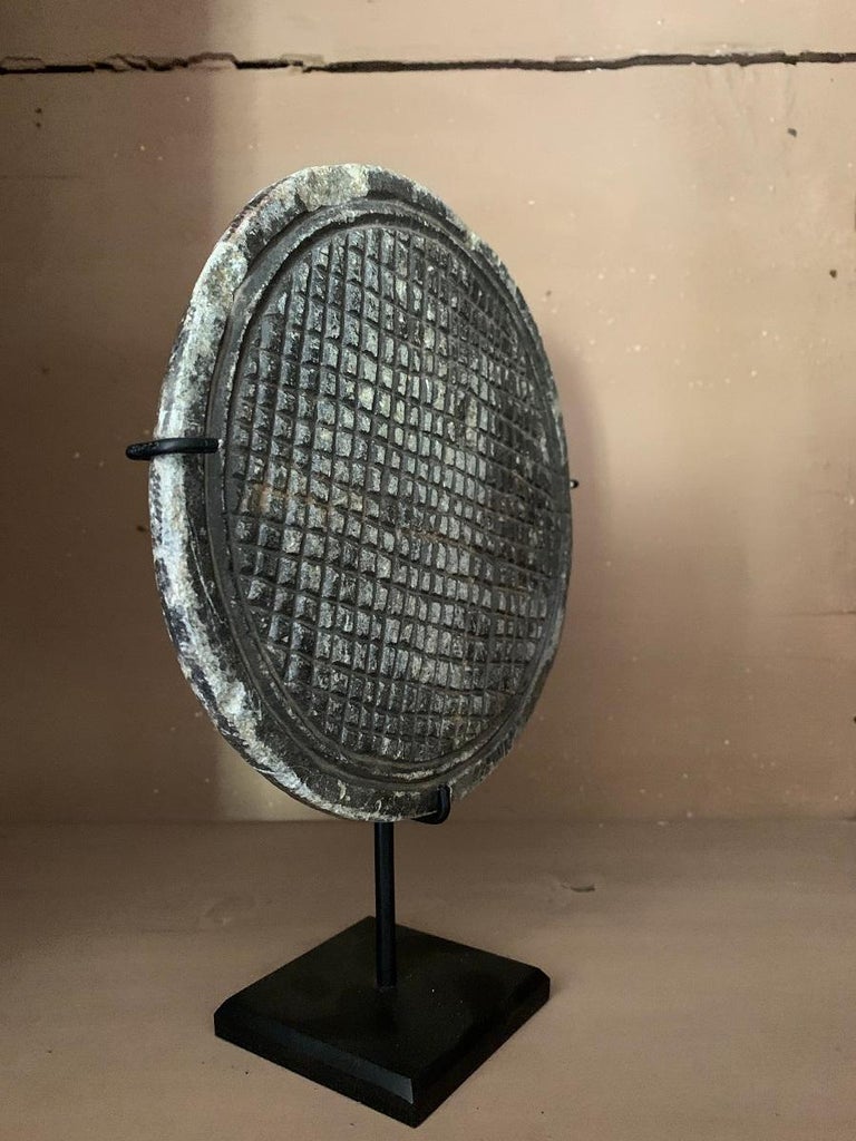 19th Century Nepal Stone Disc For Sale at 1stDibs