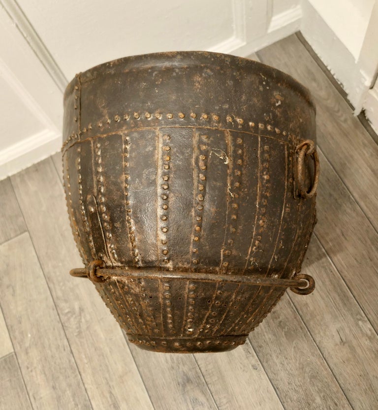19th Century North African Cooking Pot, Brutalist Log Basket For Sale ...