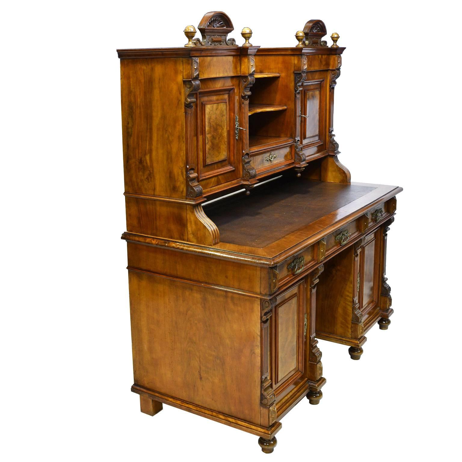 19th Century North German Gründerzeit Desk in Walnut at 1stDibs ...