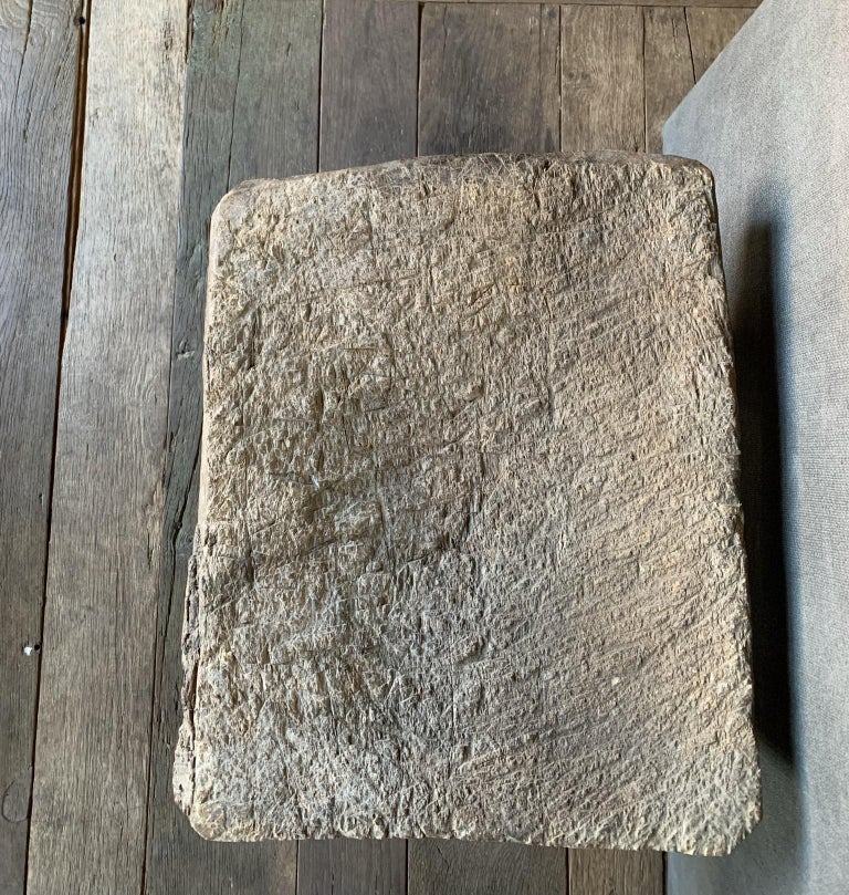 19th Century Oak One Slab Stool For Sale at 1stDibs