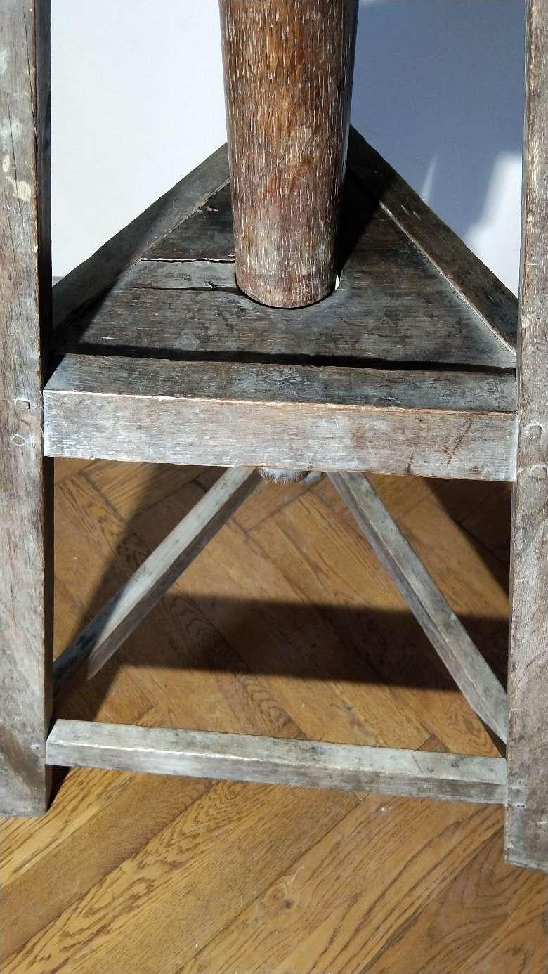 19th Century Oak Sculptor's Table, Pedestal with Rotating Platform at ...