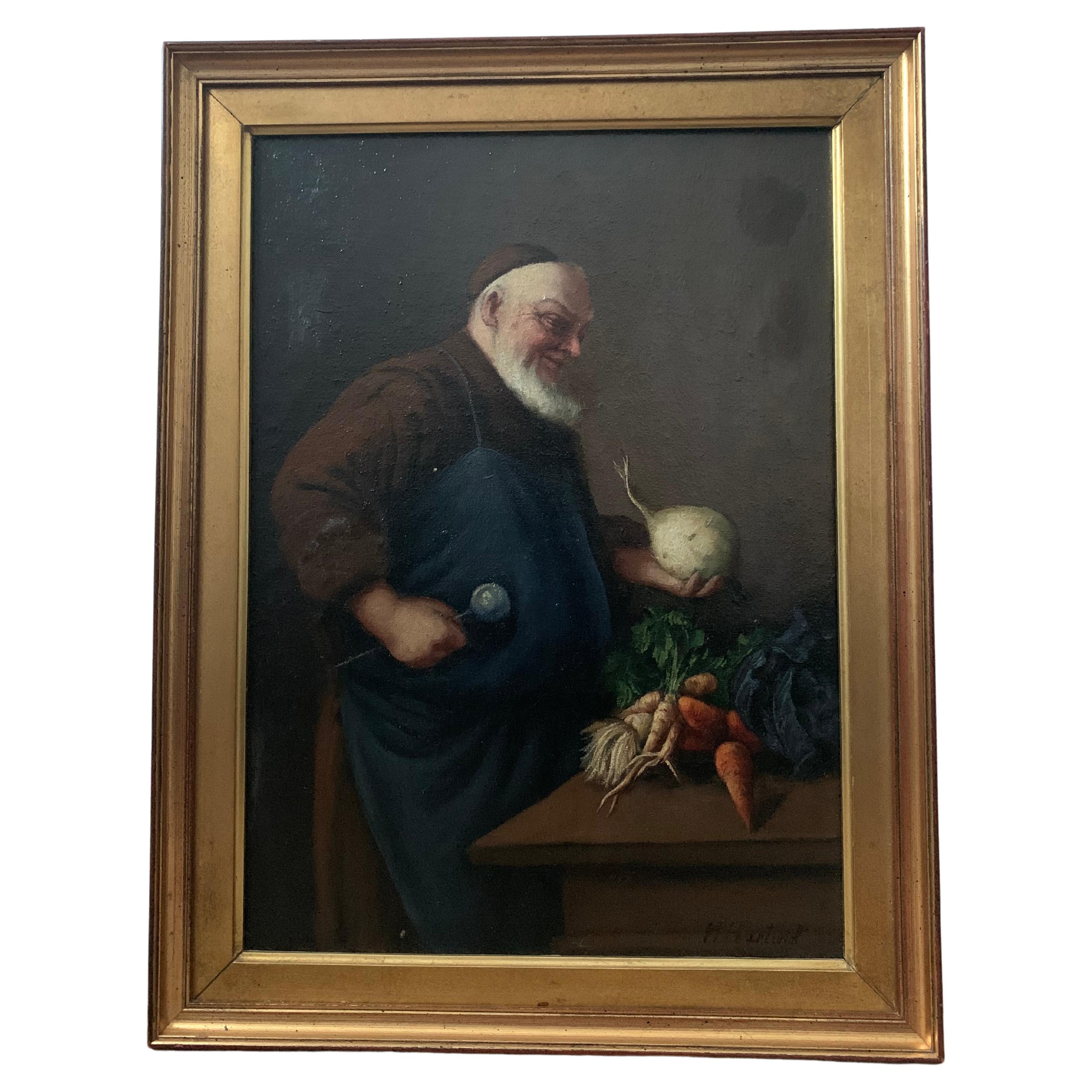 Large 19th Century Antique Dutch Oil Painting Portrait at 1stDibs