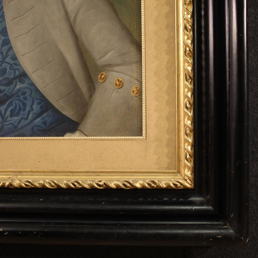 19th Century Oil on Canvas Austrian Painting Gentleman Portrait, 1870 ...