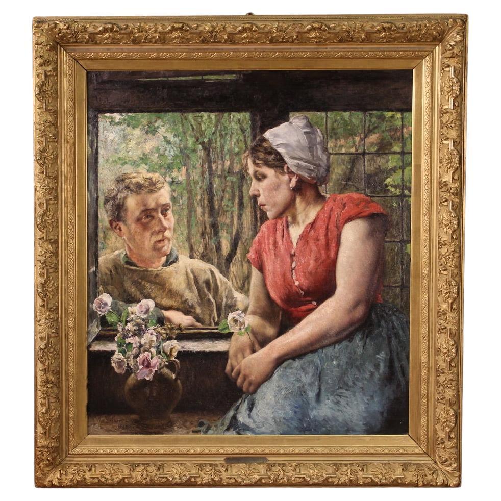 19th Century Oil on Canvas Signed G. Campbell Stoddard Dated 1896 at ...