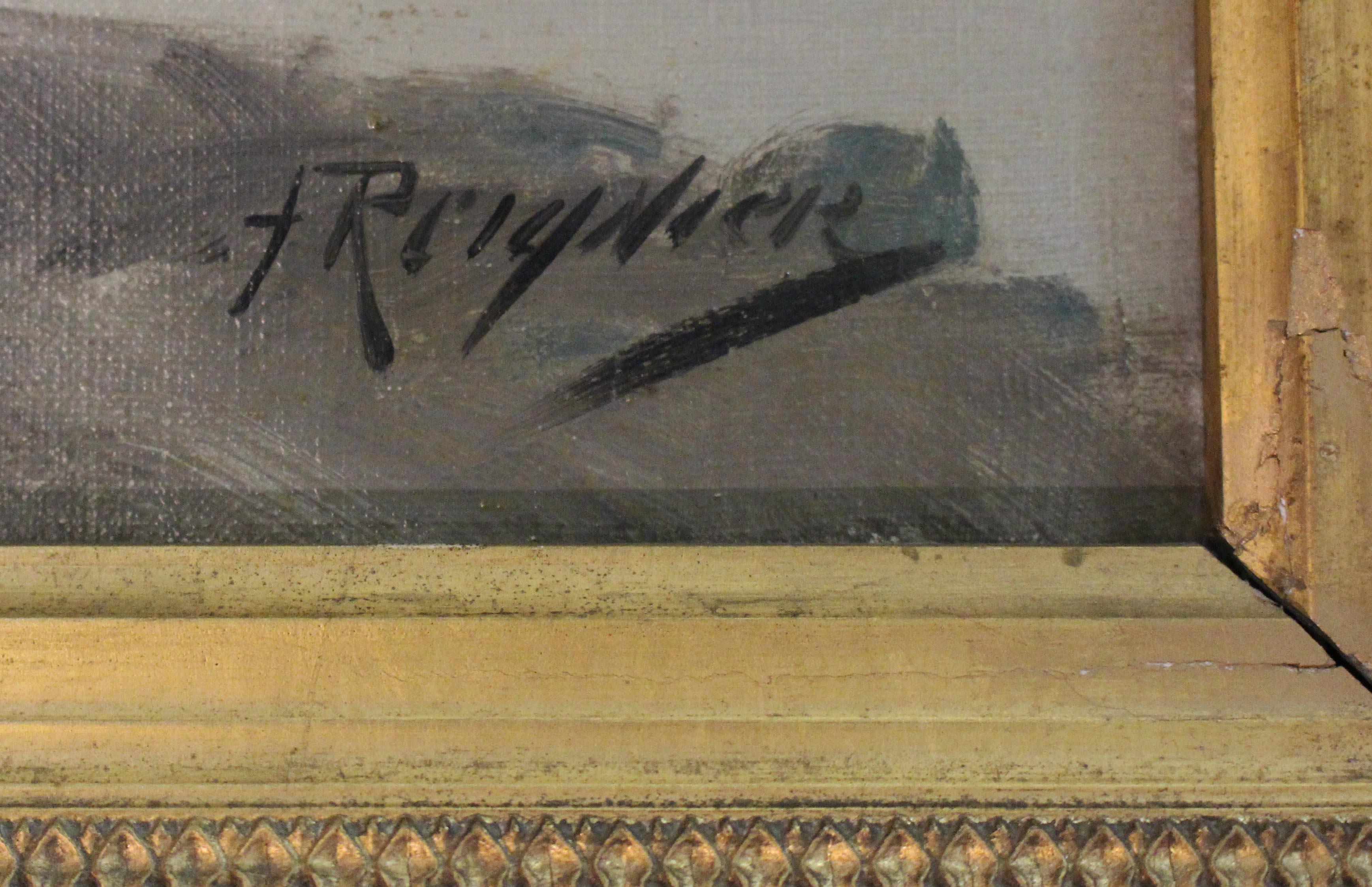 19th Century Oil on Canvas by Jean Marie Reignier For Sale at 1stDibs