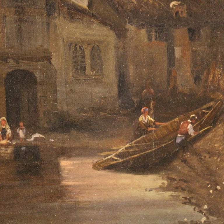 19th Century Oil on Canvas French Landscape Painting, 1870 For Sale at ...