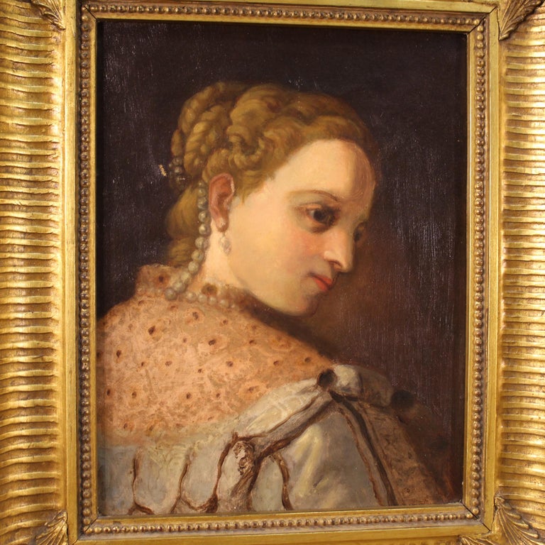 19th Century Oil on Canvas German Portrait Painting, 1870 For Sale at ...