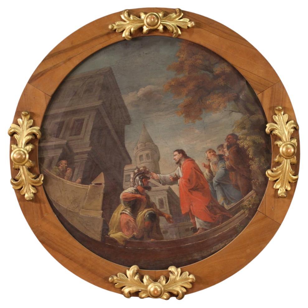 19th Century Oil on Canvas Italian Religious Painting Martyrdom of ...