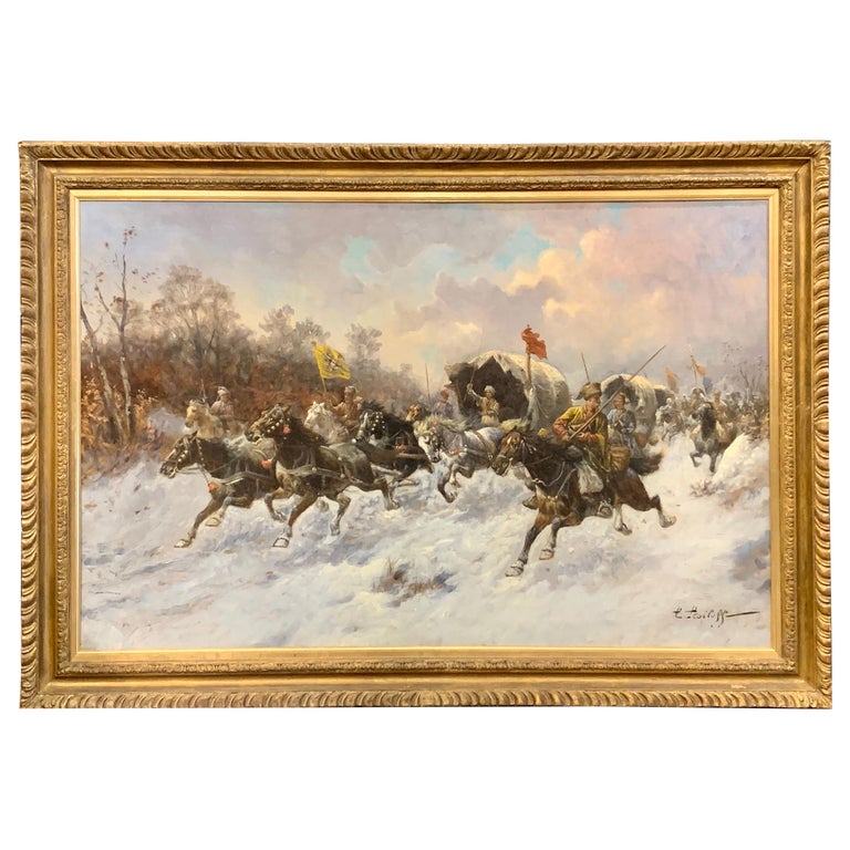 19th Century Oil on Canvas Painting by Artist Adolf Baumgartner ...