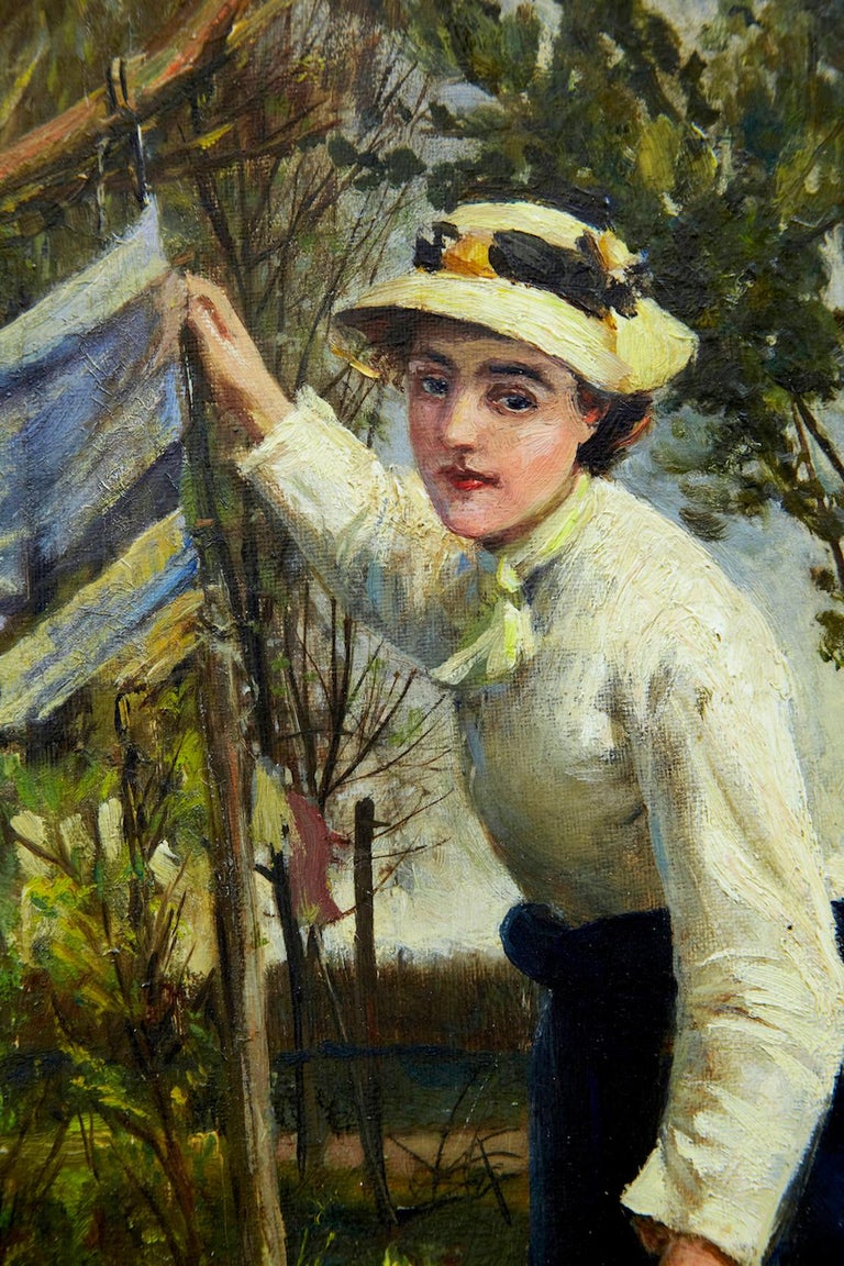 19th century oil on canvas rural scene by John Robertson Reid For Sale ...