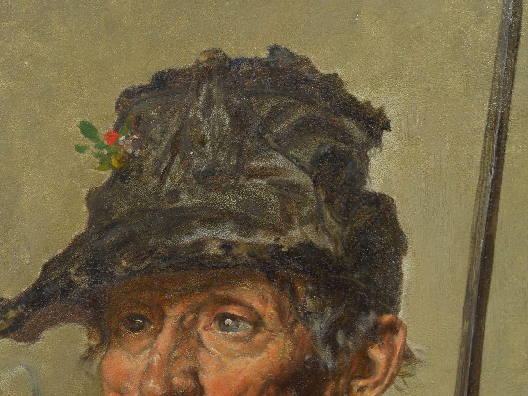 19th Century Oil Painting of a “16th Century Pikeman” Soldier's ...