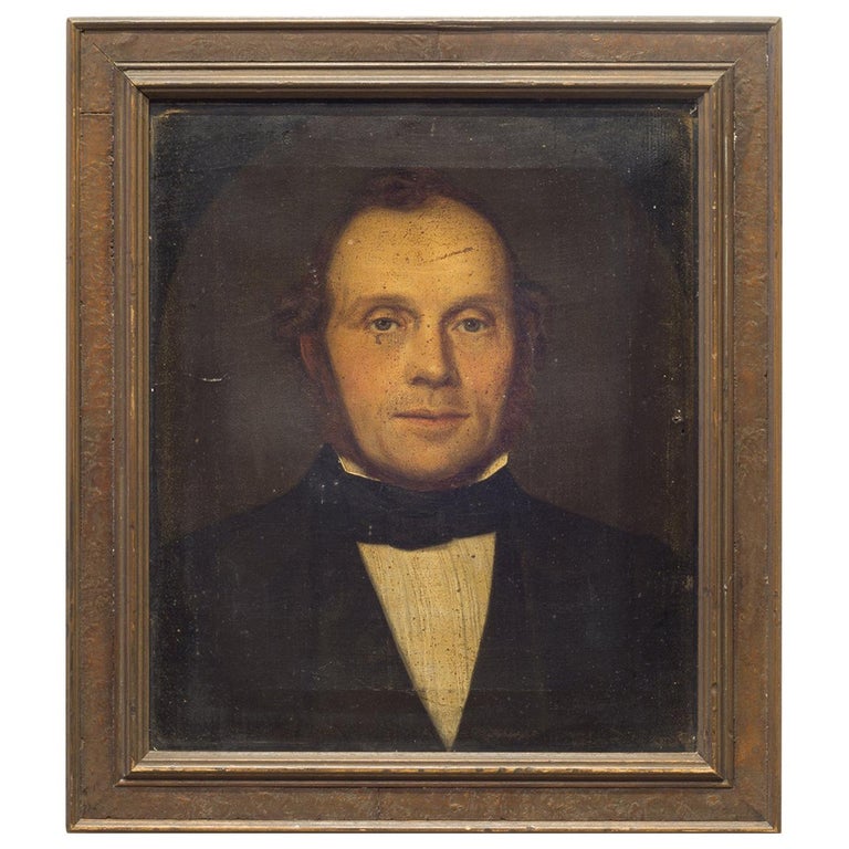 19th Century Oil Portrait of a Gentleman, circa 1800s For Sale at 1stDibs