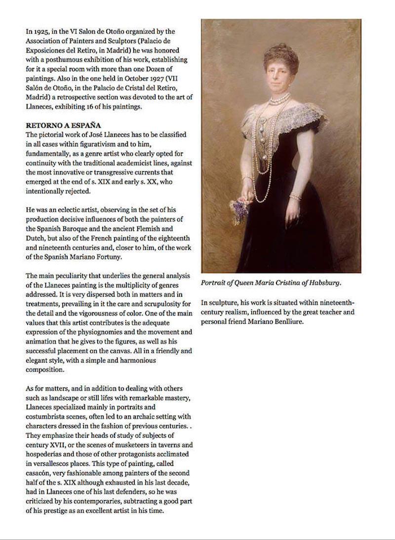 19th Century Oilpainting in Renaissance Style by J. Llaneces with ...