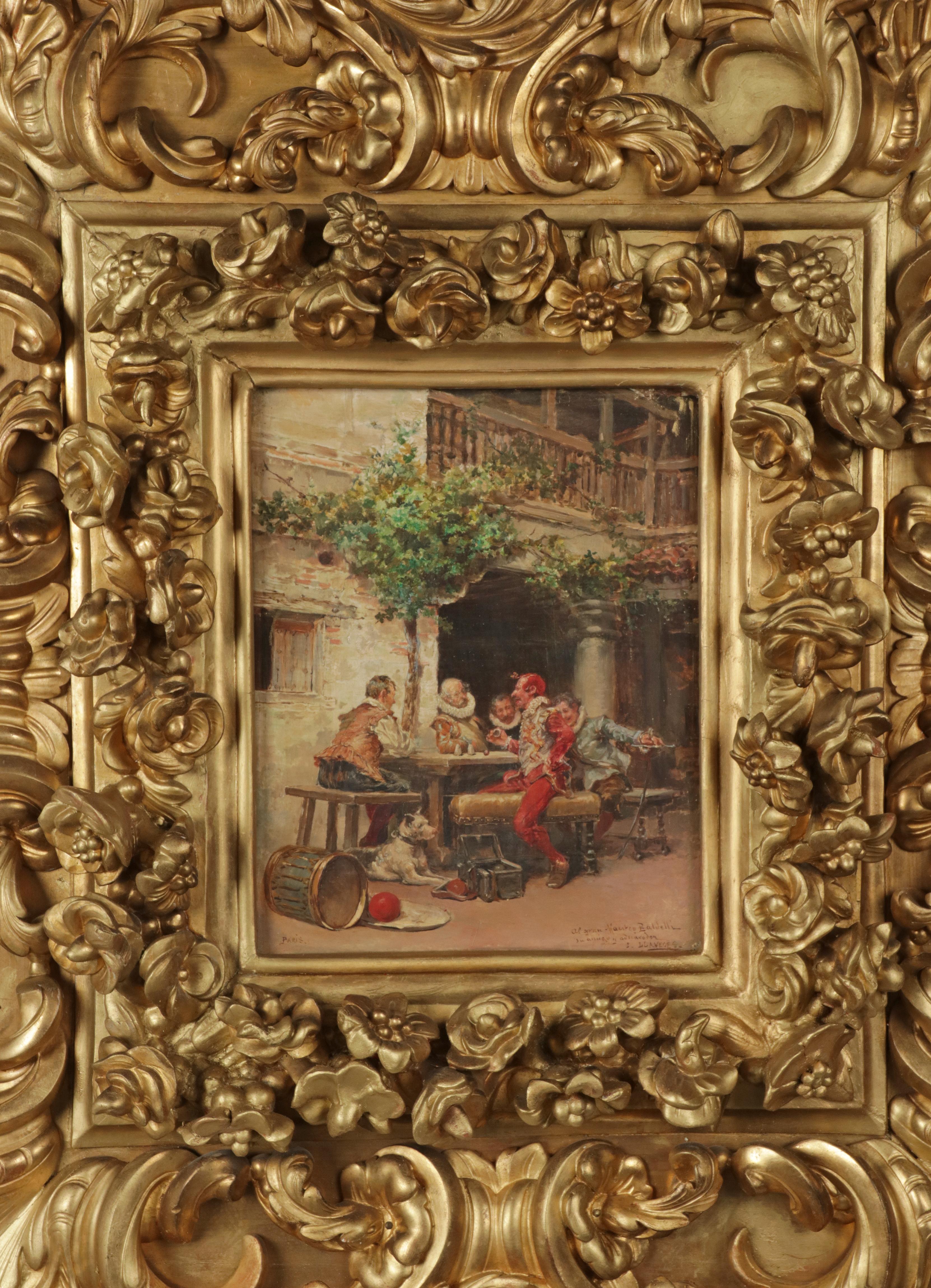 19th Century Oilpainting in Renaissance Style by J. Llaneces with ...