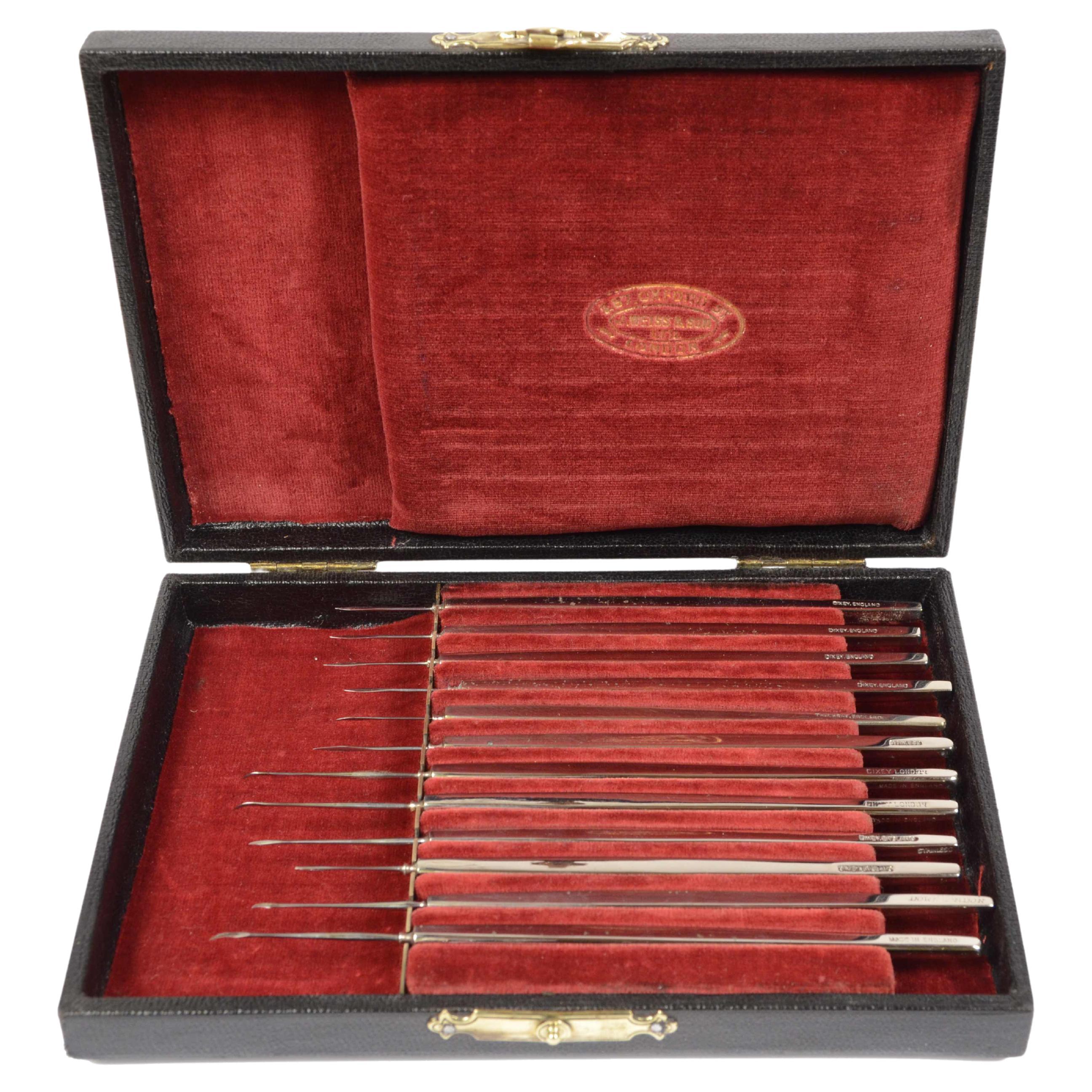 19th Century Optician or Optometrist Test Glasses Lens Kit in Cabinet ...