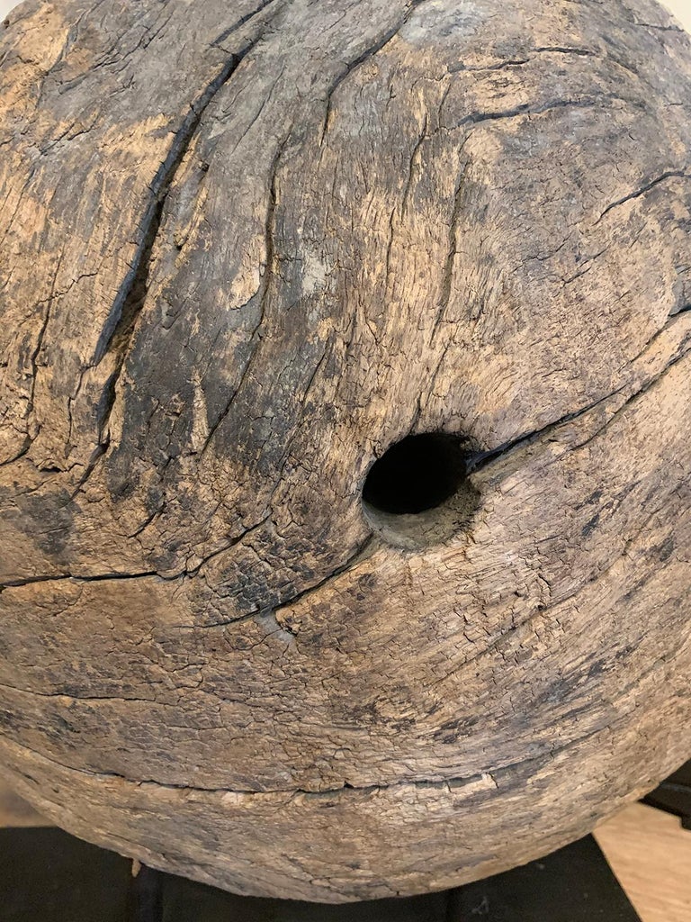 19th Century or Earlier Wooden Wheel on Custom Base at 1stDibs