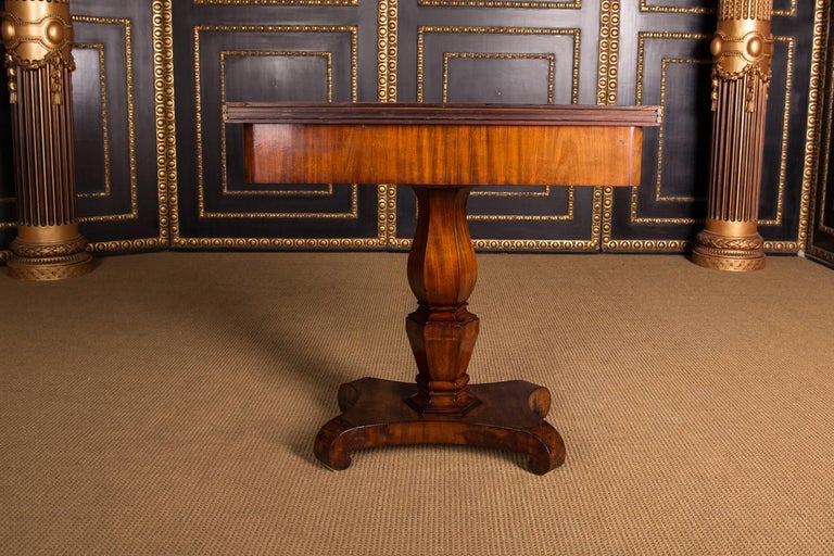 19th Century Original Biedermeier Game Table circa 1835 with Mahogany ...