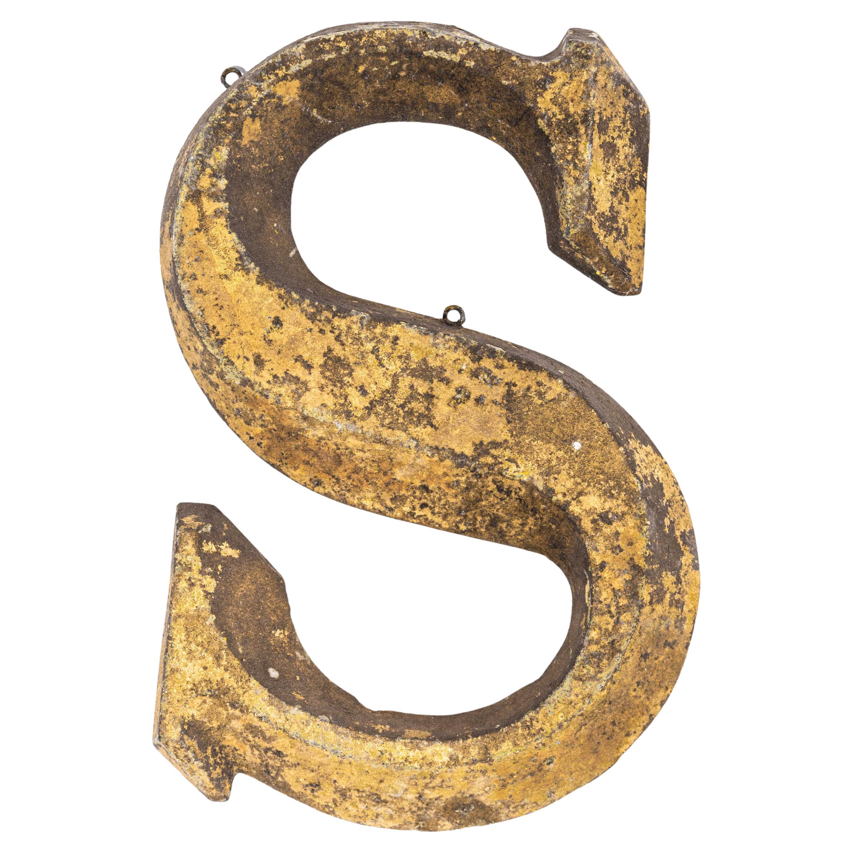 19th Century Original French Small Shop Signage Letter - B For Sale at ...