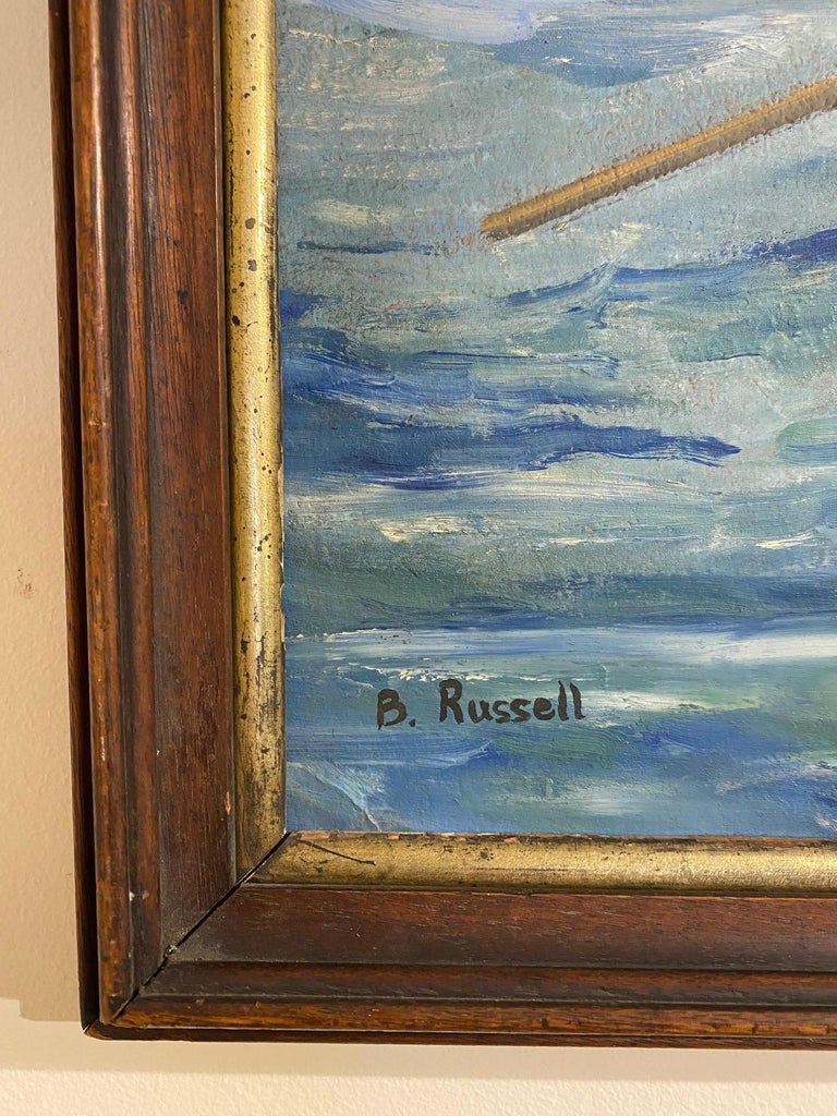 19th Century Original Whaling Painting by Benjamin Russell, circa 1880 ...
