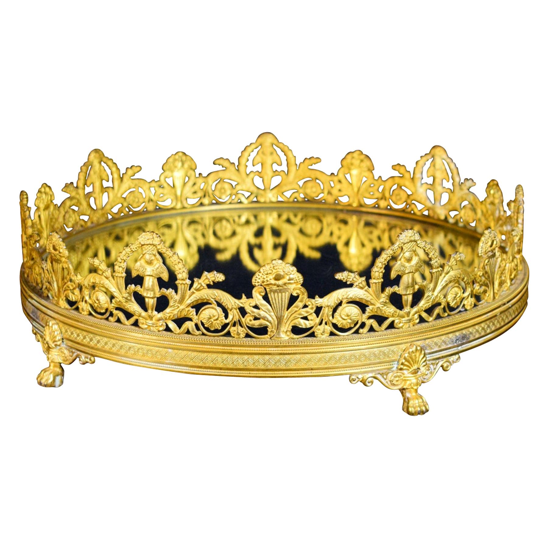 19th Century, Ormolu Bronze French Centerpiece with Mirror For Sale at ...