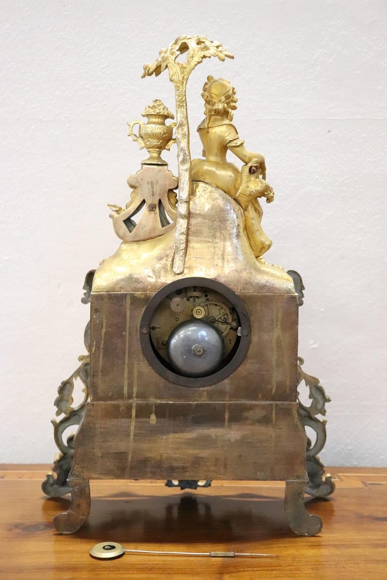 19th Century Ormolu Gilt Bronze Antique Table Clock For Sale at 1stDibs