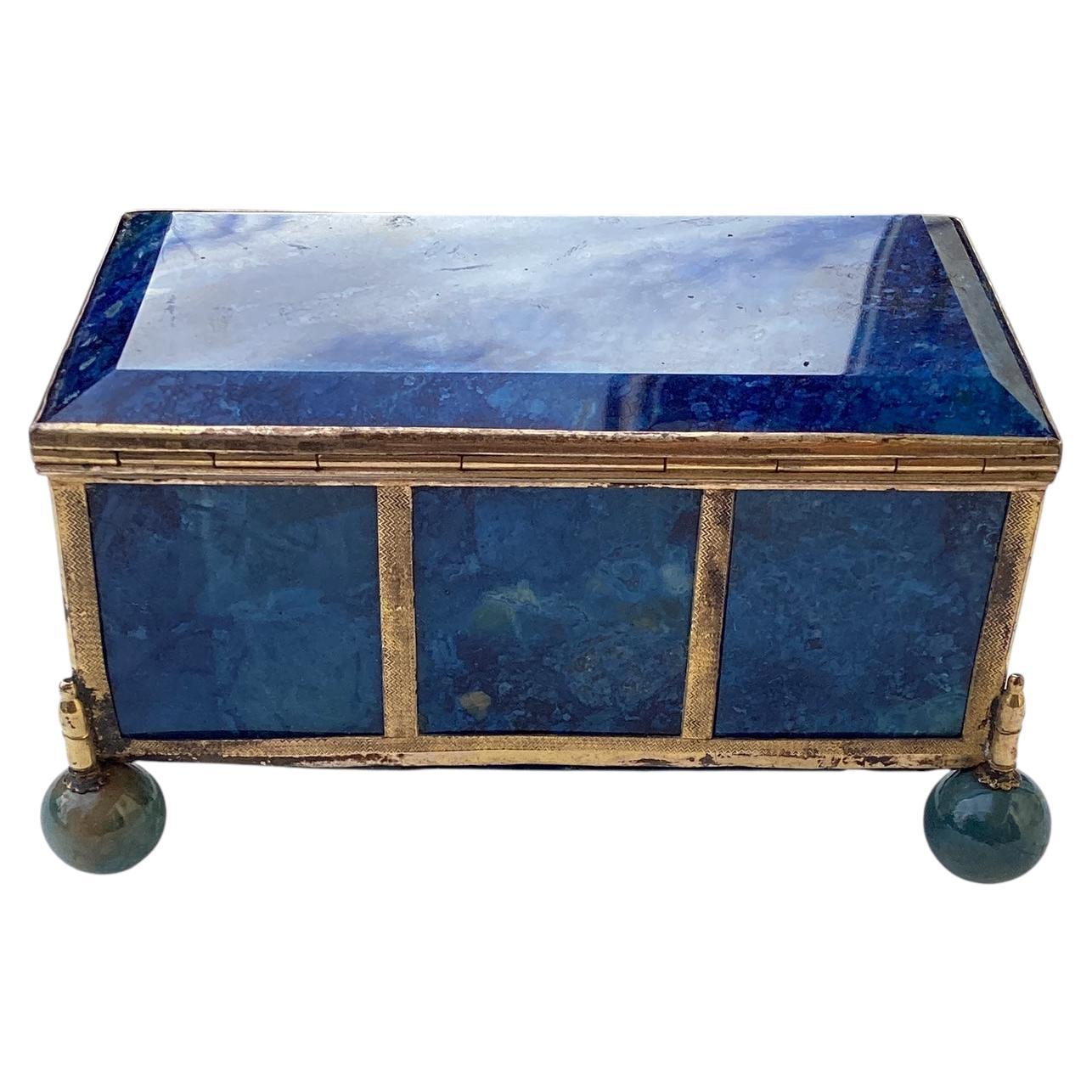 19th Century Ormolu Mounted Blue Lapis Lazuli Casket or Box For Sale at ...