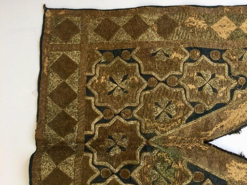 19th Century Ottoman Moorish Metallic Threads Embroidered Textile For ...