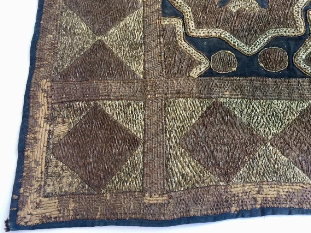 19th Century Ottoman Moorish Metallic Threads Embroidered Textile For ...