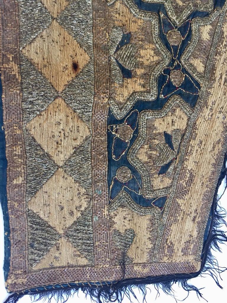 19th Century Ottoman Moorish Metallic Threads Embroidered Textile For ...