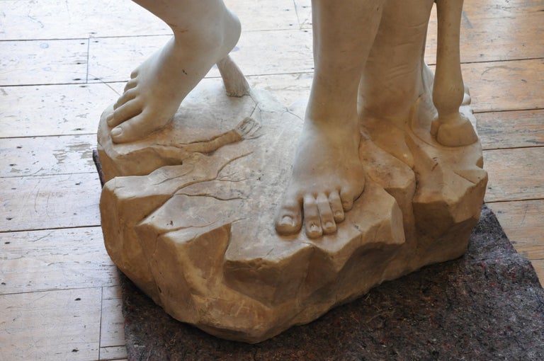 19th Century over Life-Size Marble Statue of Bacchus after Michelangelo ...