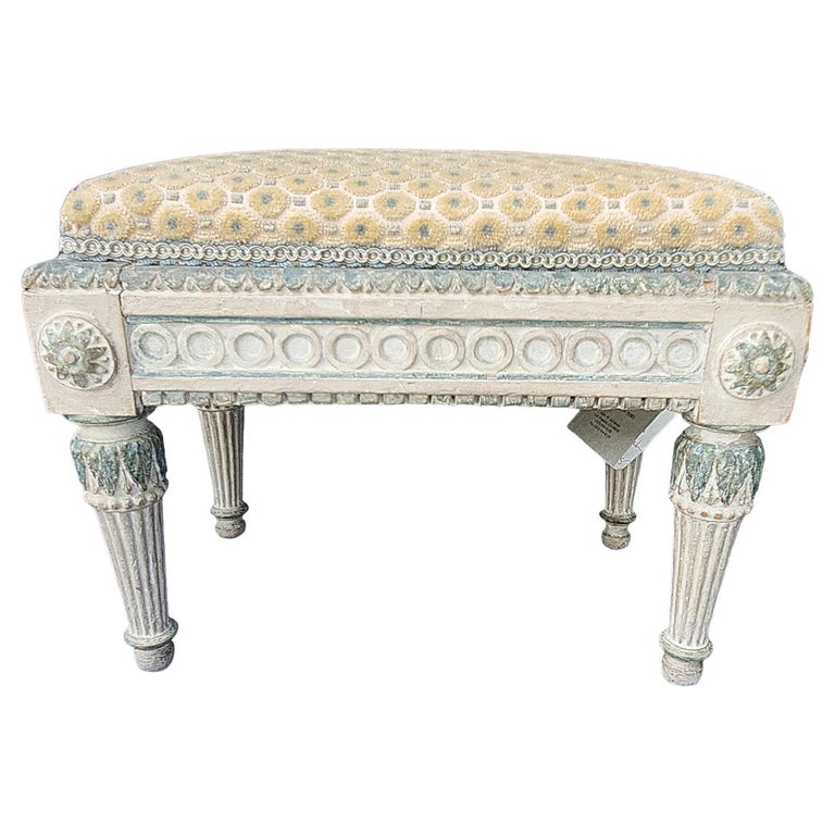 19th Century Painted French Foot Stool For Sale at 1stDibs