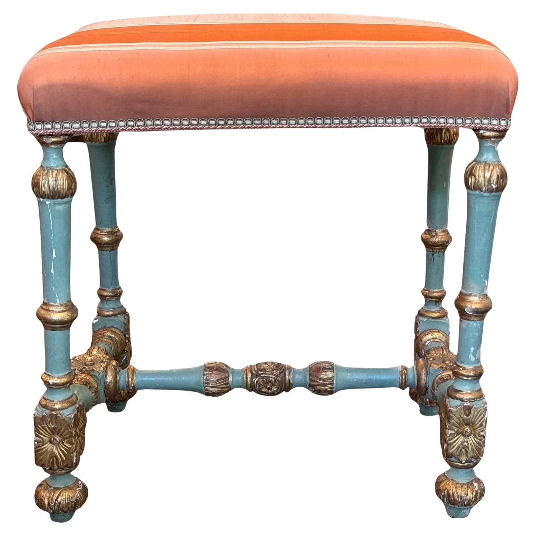 19th Century Painted Italian Stool For Sale at 1stDibs