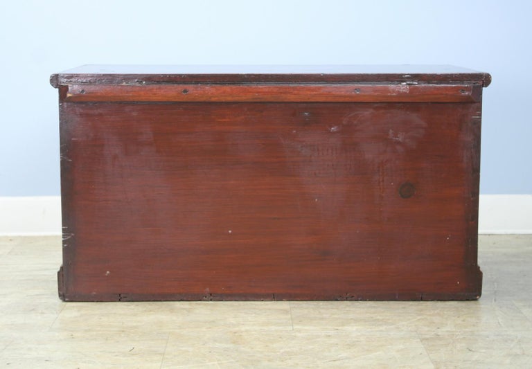 19th Century Painted Pine Blanket Box For Sale at 1stDibs